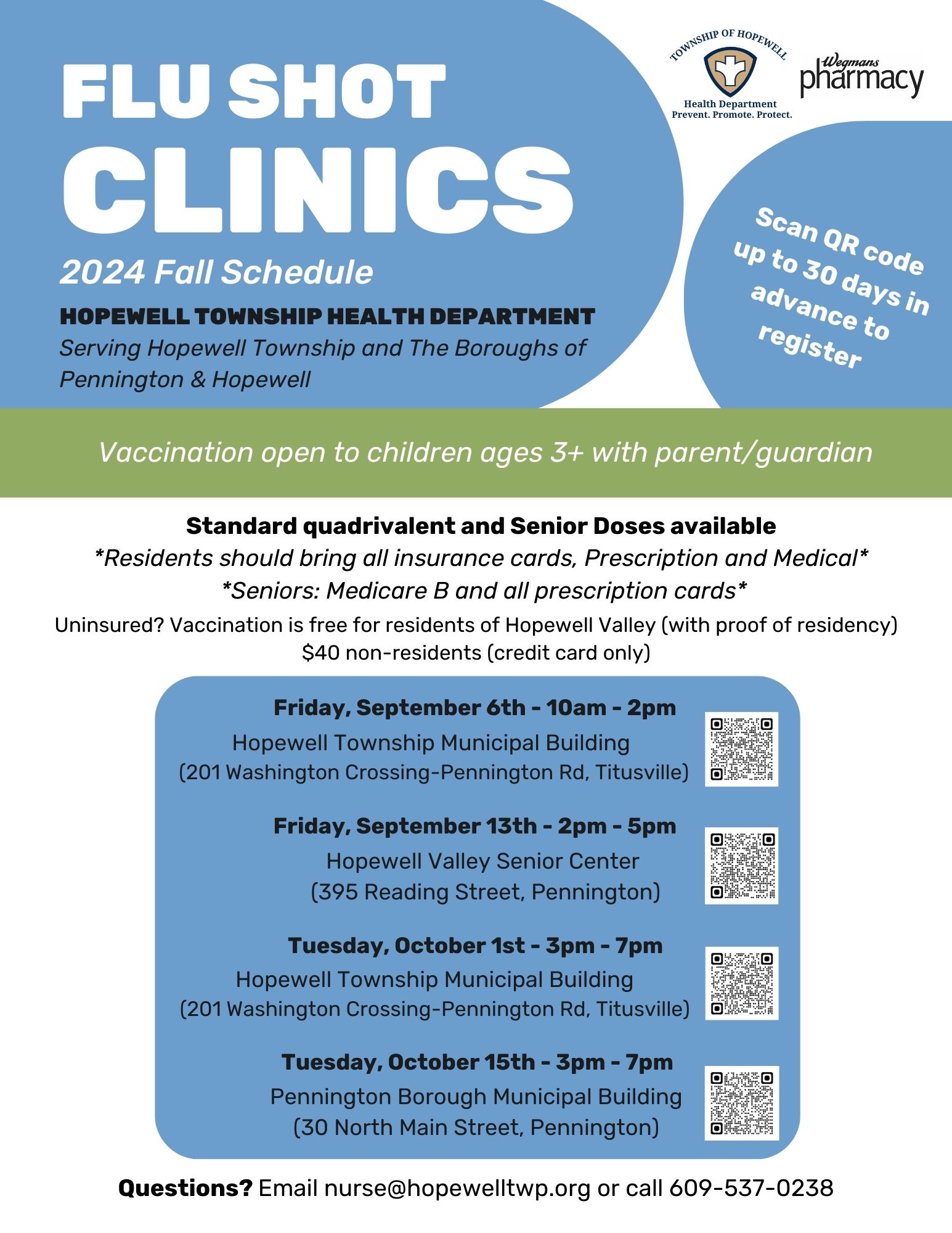 Hopewell Township Health Department Announces 2024 Fall Flu Clinics ...