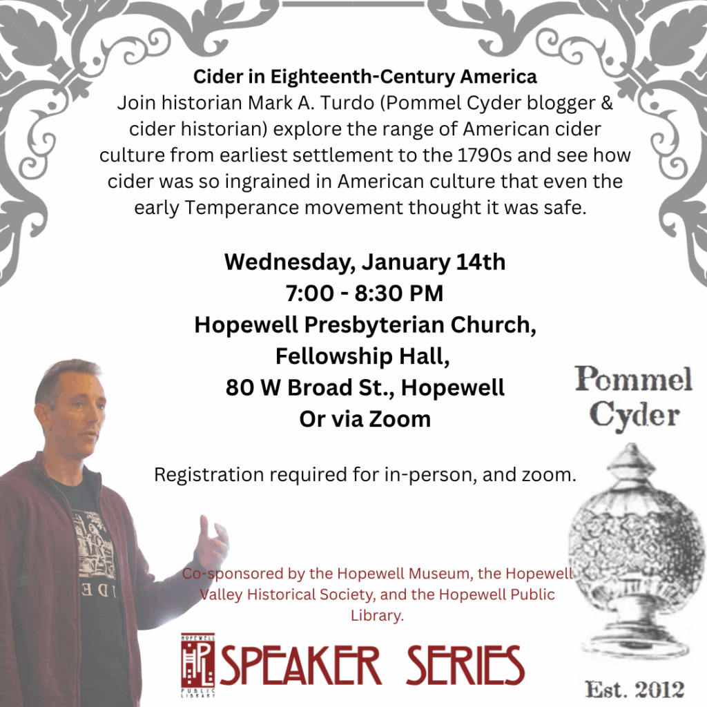 Speaker Series: "to be found in every house": Cider in Eighteenth ...